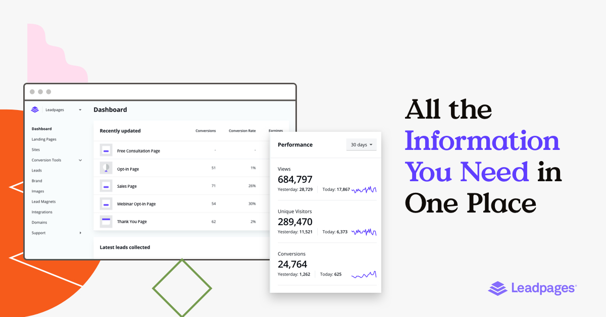 Introducing the New Leadpages Dashboard | Leadpages Blog